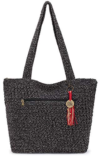 The Sak Crochet Bags. The Sak The Riviera Tote, black block.