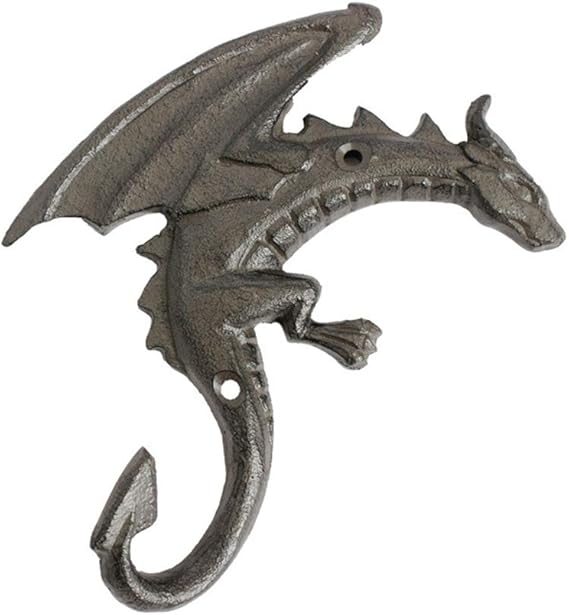 Amazon.com: WINTENT Solid Cast Iron Dragon Hook Hanger for Key Coat ...