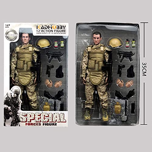 1/6 Scale Army Military Soldier Action Figures, 12 Inch Flexible ...