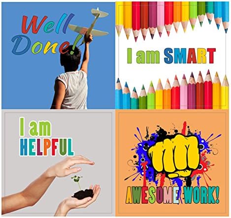 Creanoso Positive Affirmation Words for Kids Stickers -10 Sheets ...
