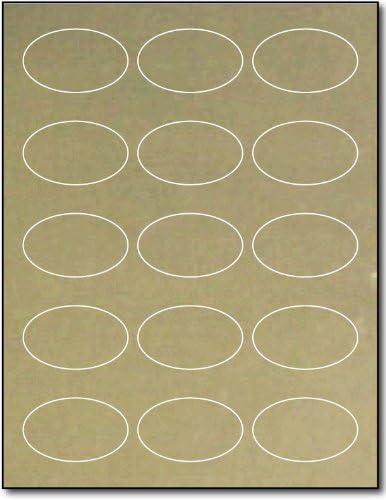 Oval Gold Foil Labels 1 7/16 x 2 3/8" - 10 Sheets / 150 Labels [Office ...