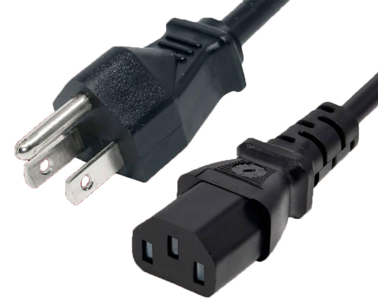 Quail Electronics 3-Conductor AC Power Cord 18 AWG NEMA 5-15P to C13 ...