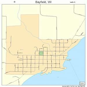 Amazon.com: Large Street & Road Map of Bayfield, Wisconsin WI - Printed ...