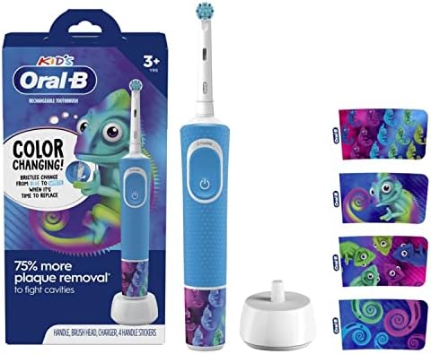 Oral-B Kid's Electric Rechargeable Toothbrush with Charger, Featuring ...