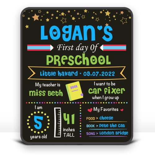 First Day of School Board - Reusable Wooden Double Side First Day and ...