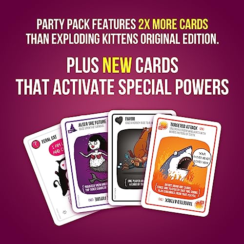 Exploding Kittens Party Pack Card Game | Fun Family Game | For Adults ...