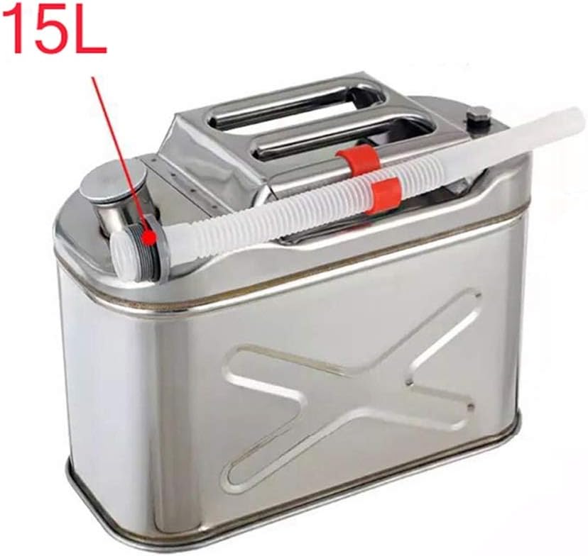 Benzinkanister 10 L 15 L Liter 201 Edelstahl Metall Kraftstofftank Ölfass Benzin Diesel Kanister ...
