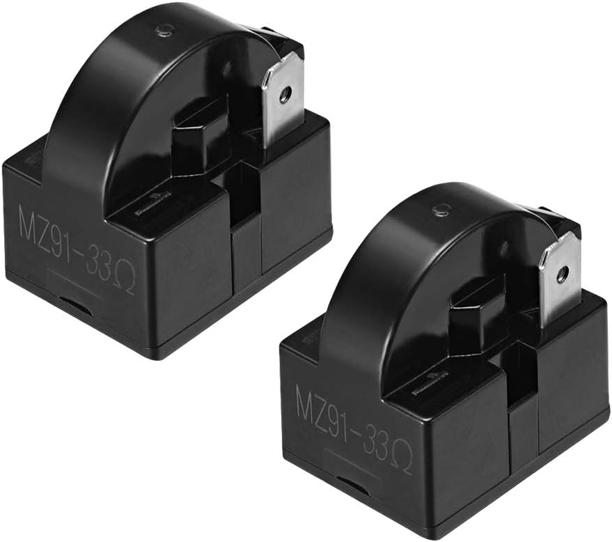 sourcingmap 2 Pcs 33 Ohm 1 Pin Refrigerator Start Relay for Compressor Black – BigaMart