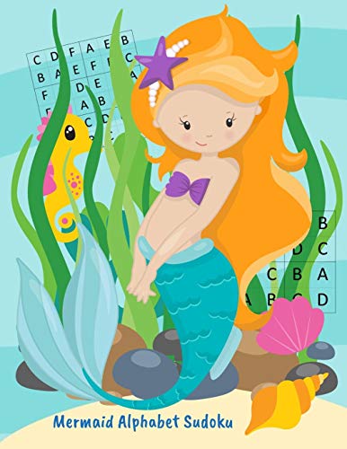 Mermaid Alphabet Sudoku: Logic Games for Kids 4x4 and 6x6 Puzzle Grids ...
