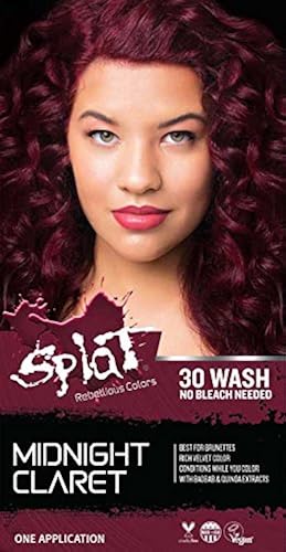 Splat | Midnight Claret | 30 Wash | No Bleach Formula | Temporary Semi ...
