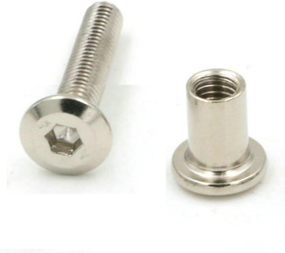 VEDA 10pcs STAINLESS STEEL M6 X 25mm KITCHEN BEDROOM CABINET CUPBOARD ...