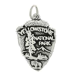 Amazon.com: Sterling Silver Oxidized One Sided Yellowstone National ...