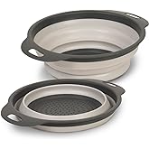 Amazon.com: AUAUY 2 PCS Collapsible Colander Set, Square Silicone ...