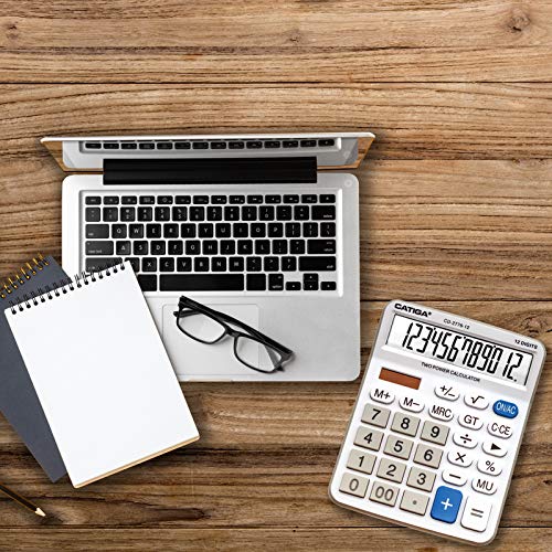 Premium Commercial 12-Digit Large Desktop Calculator with Huge 5-Inch ...