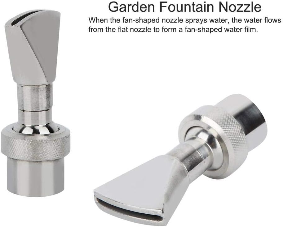 Fan Shaped Fountain Nozzle，FNPT 6” DN20 Garden Stainless Steel Fountain ...