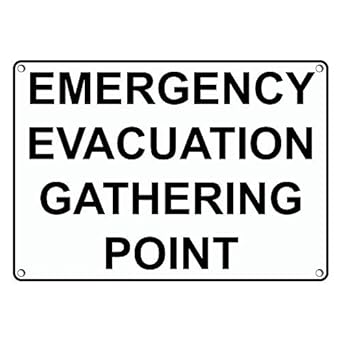 Amazon.com: Weatherproof Plastic Emergency Evacuation Gathering Point ...