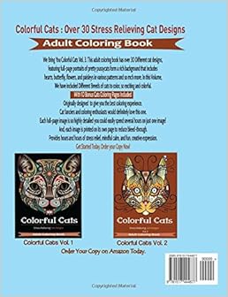 Amazon.com: Colorful Cats: Stress Relieving Cat Designs (Creative Cats ...
