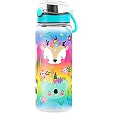 Amazon.com: Cute Water Bottle for School Kids Girls, BPA FREE Tritan & Leak Proof & Easy Clean ...