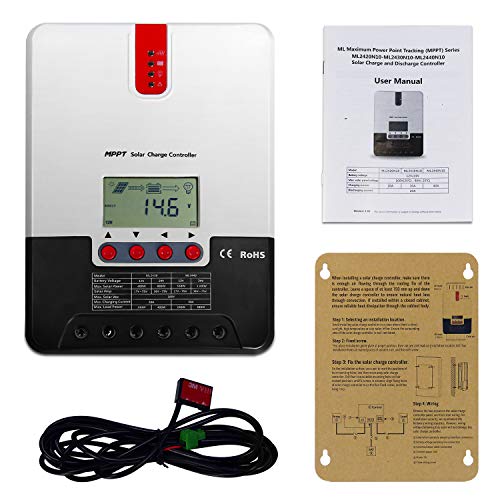 SRNE MPPT Solar Charge Controller 40A 12V 24V Auto Max PV 100V Solar ...