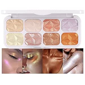 Amazon.com: 8 Colors Face Body Cheek Diamond Shimmer Highlighter ...