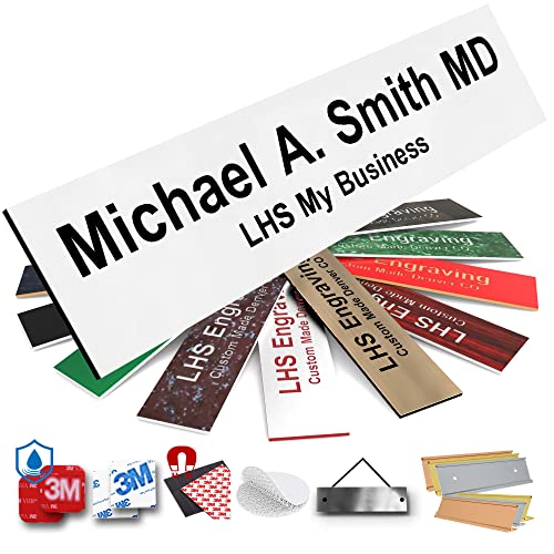 LHS My Business | Door Name Plate Personalized for Office White Plastic ...