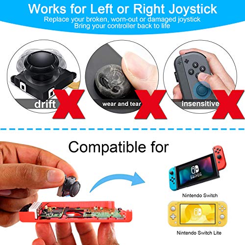 4 Pack Joycon Joystick Replacement 3D Joystick Analog Left/Right Thumb ...