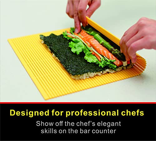 PAT & DORIS Deluxe Plastic Sushi Mat Nonstick Sushi Rolling Mat plastic ...
