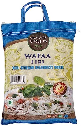 Uncle J's Wafaa XXL Steam Basmati Rice, 5 Kg price in UAE | Amazon UAE ...