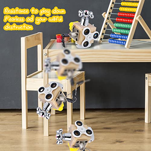 LFDecor 7-in-1 Montessori Lock Box Toy, Fidget Busy Cube for Children ...