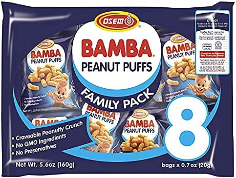 Osem Bamba Peanut Snacks for Families - All Natural Peanut Puffs Family ...