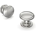 homdiy 10 Pack Brushed Nickel Cabinet Knobs Sliver Round Drawer Knob for Kitchen Cabinets ...