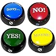 Amazon.com: Set of 4 Talking Buttons - No, Yes, Sorry & Maybe - Novelty ...