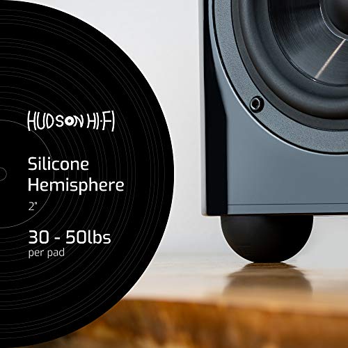 2" Platinum Silicone Speaker Isolation Pads - 4-Pack Non-Skid Speaker ...
