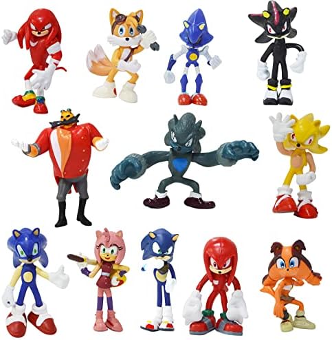 Sonic Hedgehog Action Figures, 12 pcs Sonic Toys Action Figures 2.5 ...