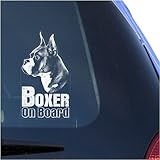 Amazon.com: Boxer Clear Vinyl Decal Sticker for Window, Dog Sign Art ...