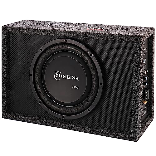 SUMEINA 10" Compact Active Subwoofer System, 800 Watt Car Audio Bass ...