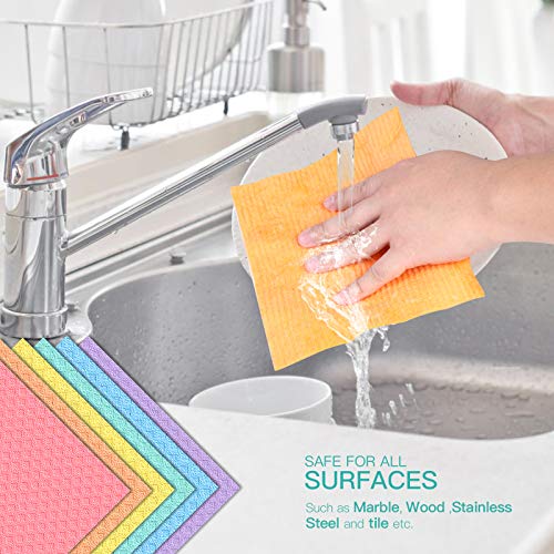 Jekayla Swedish Dishcloth Cellulose Sponge Cloths，Eco-Friendly Reusable ...