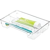 Amazon.com: mDesign Plastic Toothbrush Holder, Storage Organizer Bin ...