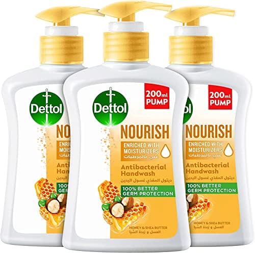 Dettol Nourish Handwash Liquid Soap Pump, Honey & Shea Butter Fragrance, 200 ml, Pack Of 3 price ...