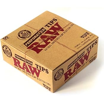Amazon.com: Raw Natural Unrefined Pre-Rolled Filter Tips Full Box Of 20 ...