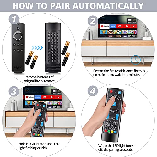 Fire Stick Remote Replacement with Keyboard, Replacement for Fire TV ...