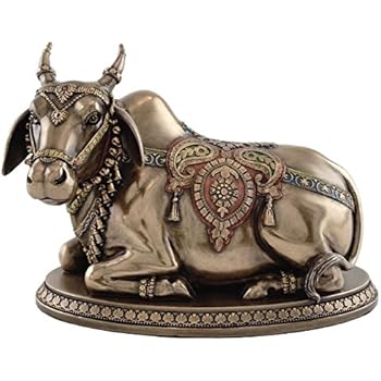 Amazon.com : 6" Nandi - Hindu Cow God Sculpture Statue Figure Hinduism ...