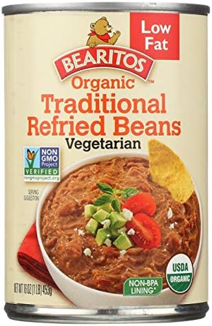 Bearitos Organic Refried Beans - Traditional - Case of 12 - 16 oz ...