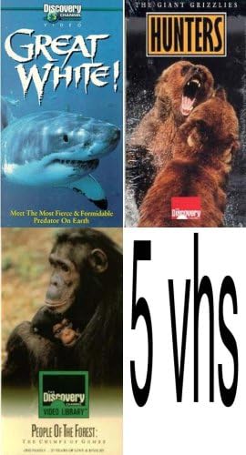 Amazon.com: discovery channel set 5 vhs :Great White, HUNTERS - The ...