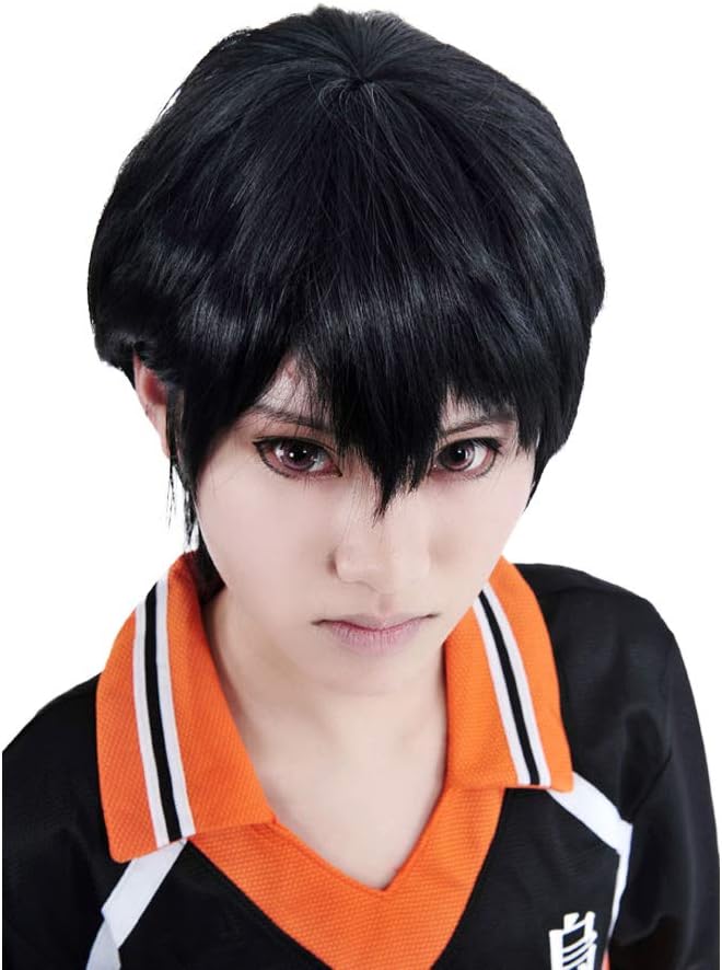 miccostumes Men's Haikyuu Tobio Kageyama Cosplay Wig (Black): Buy ...