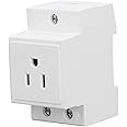 DIN Rail Socket, DIN Rail Mount Modular Power Socket Single AC Outlet ...