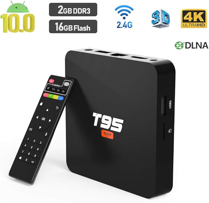 Amazon.com: 2020 Android TV Box, T95 SUPER Android 10 Box 2GB RAM 16GB ...