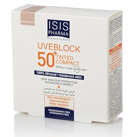 Amazon.com: ISIS Pharma Sun Protection Uveblock 50+ Tinted Compact 10g ...