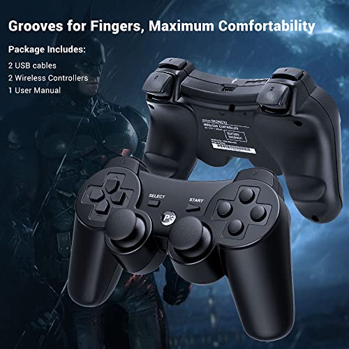 Controller 2 Pack for PS3 Wireless Controller for Sony Playstation 3 ...