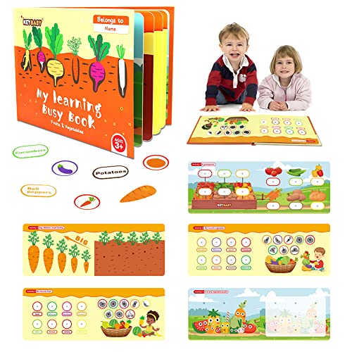 Quiet Book for Toddlers, Montessori Busy Book Preschool Autism Toys, My ...
